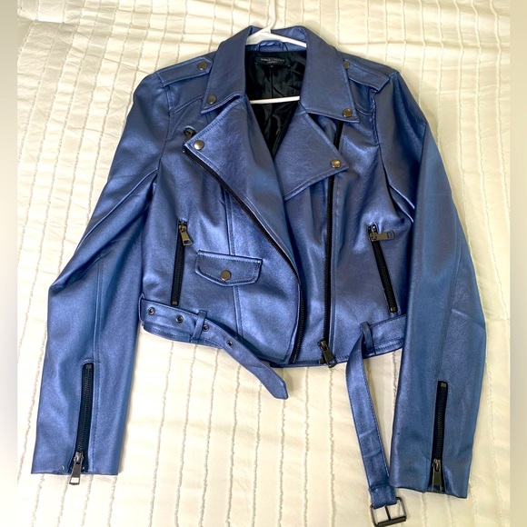 Jackets & Coats | Metallic Blue Jacket | Poshmark